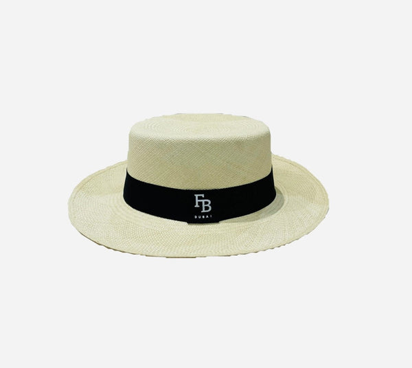 FB Boater Hat – Facil Blanco